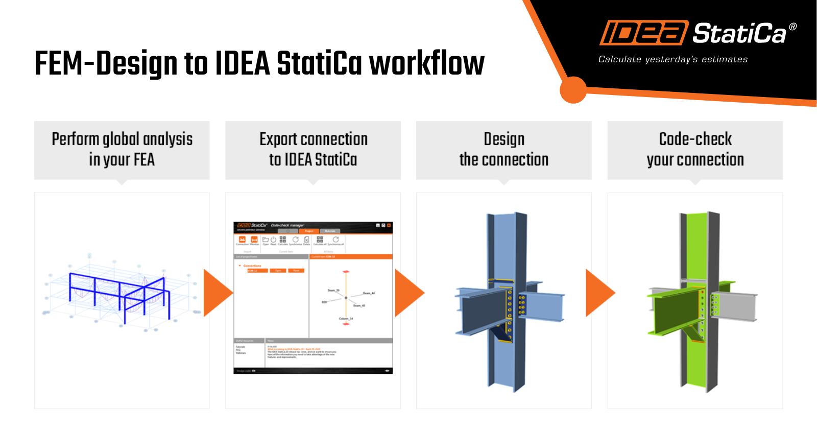 Import steel connections from FEM-design | IDEA StatiCa